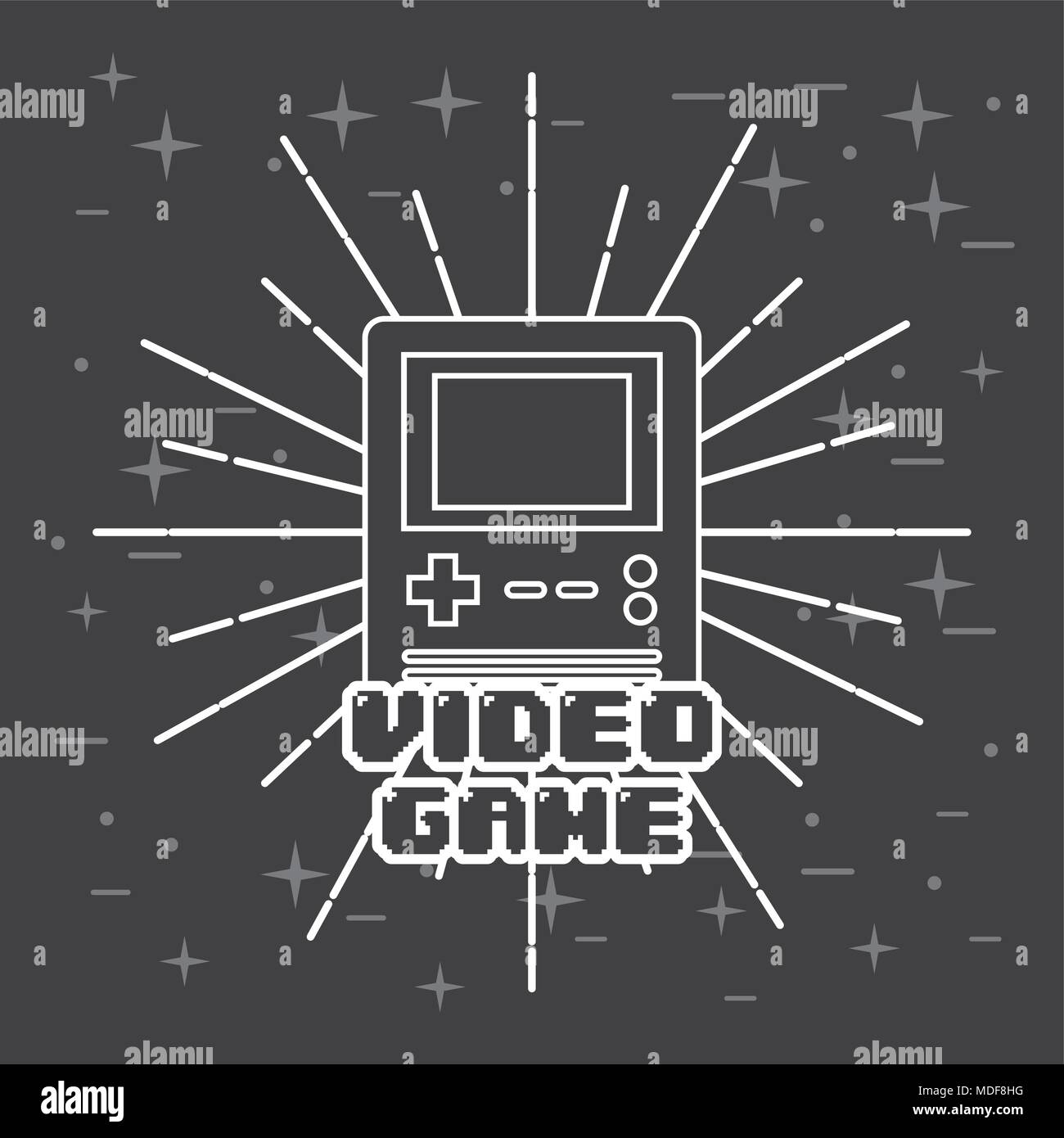 Vintage handheld game Stock Vector Images - Alamy