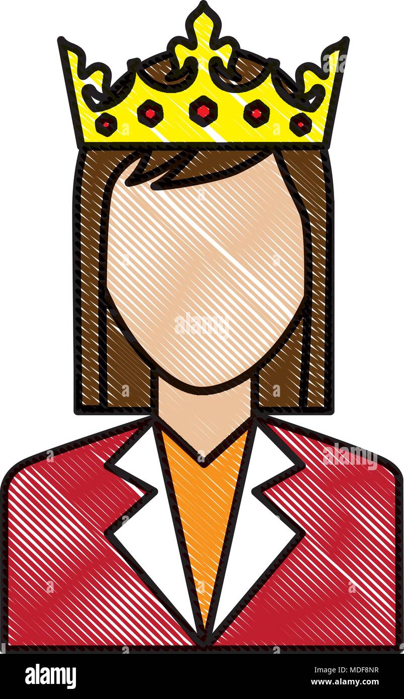 woman character portrait with crown Stock Vector Image & Art - Alamy