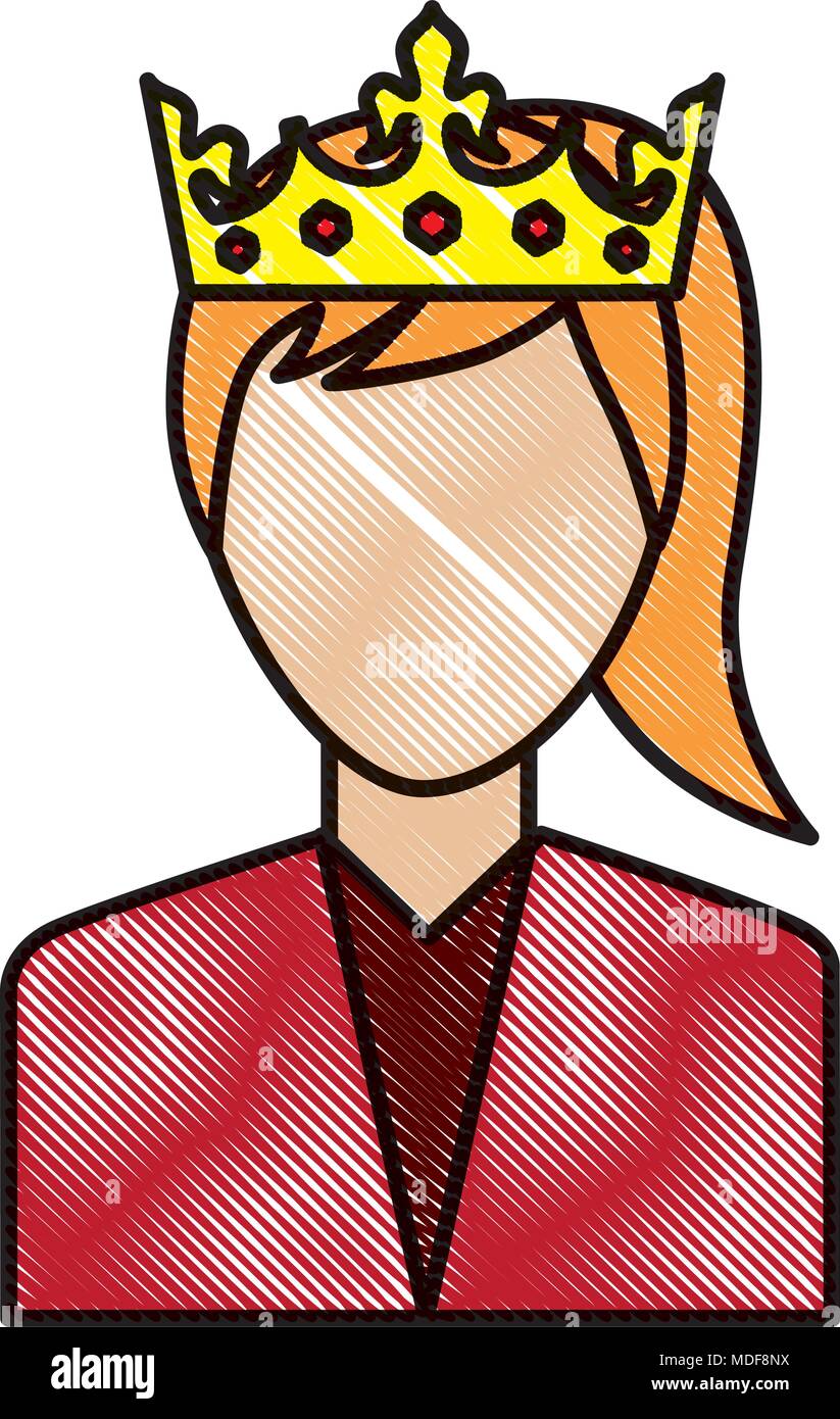 woman character portrait with crown Stock Vector Image & Art - Alamy