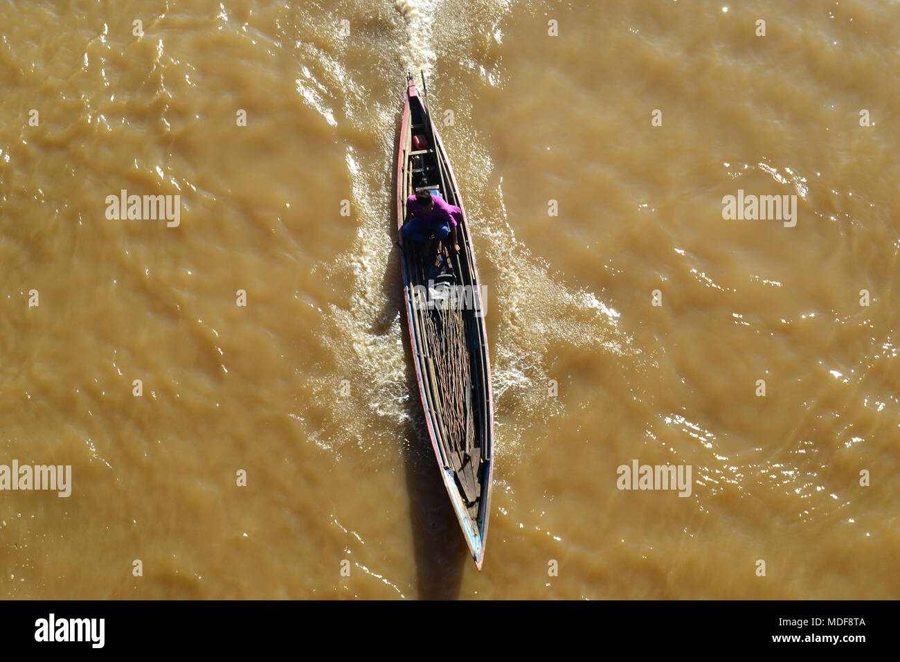 community activities on the Barito river, Borneo, Indonesia Stock Photo ...