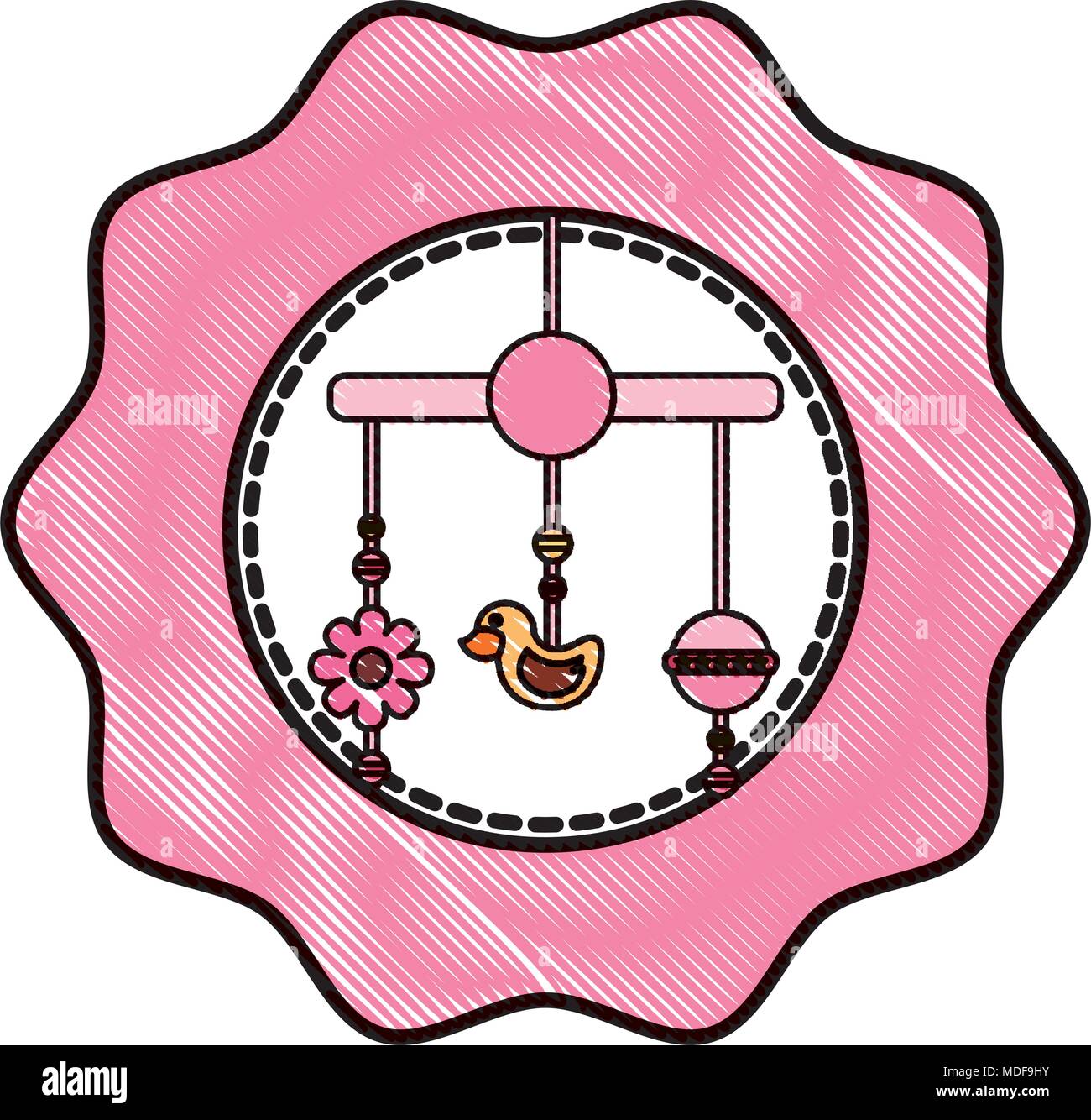 Mobile baby crib Stock Vector Images - Alamy