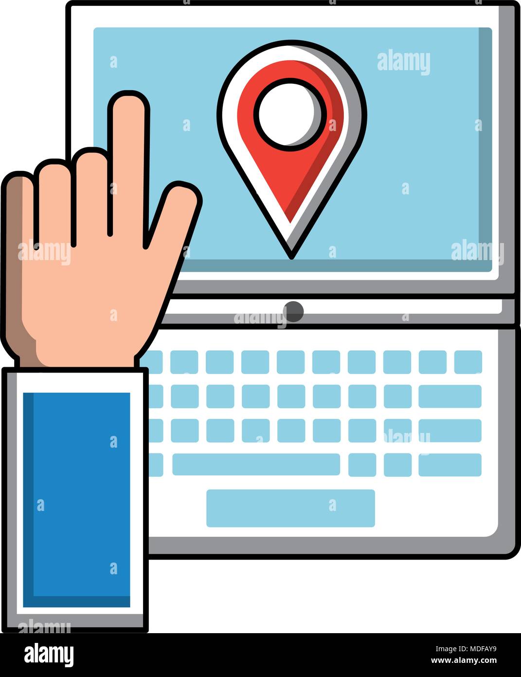 Pressing arrow Stock Vector Images - Alamy