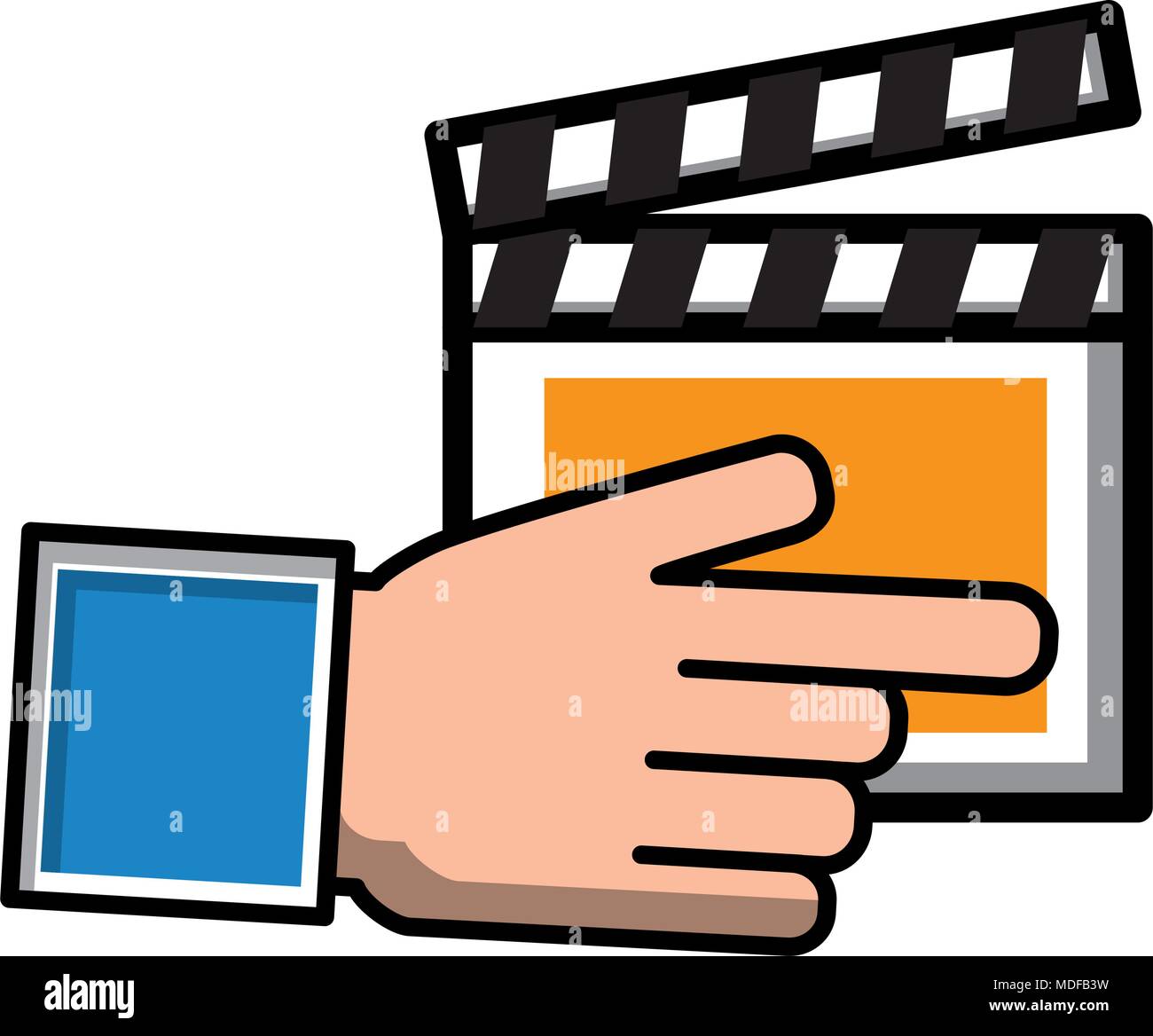 hand pointing film clapper movie Stock Vector Image & Art - Alamy