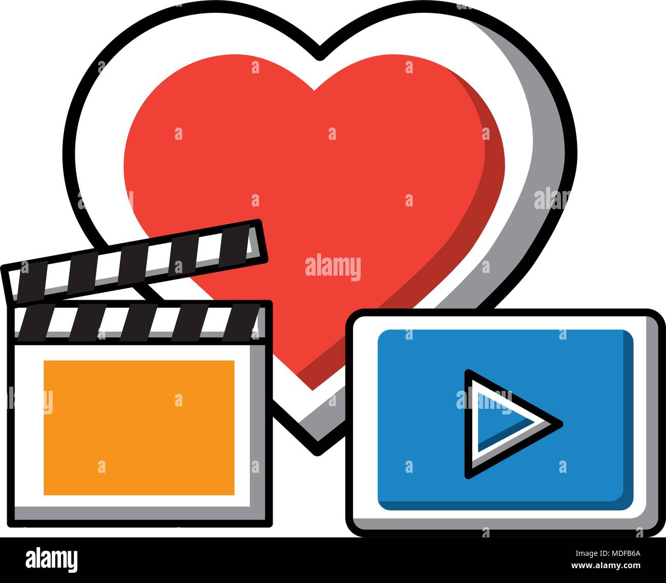 Love story movie Stock Vector Images - Alamy