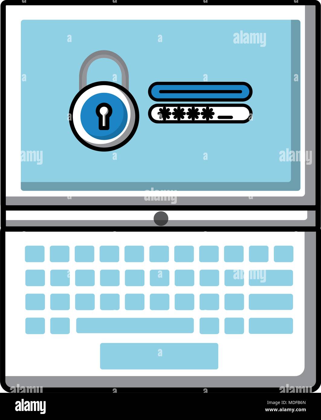 Strong password computer screen Stock Vector Images - Alamy