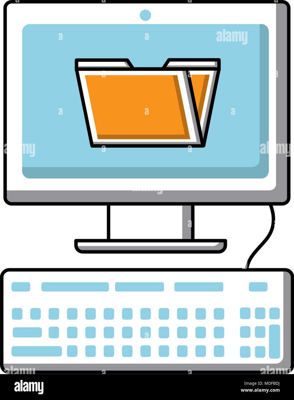 computer keyboard folder data digital Stock Vector Image & Art - Alamy