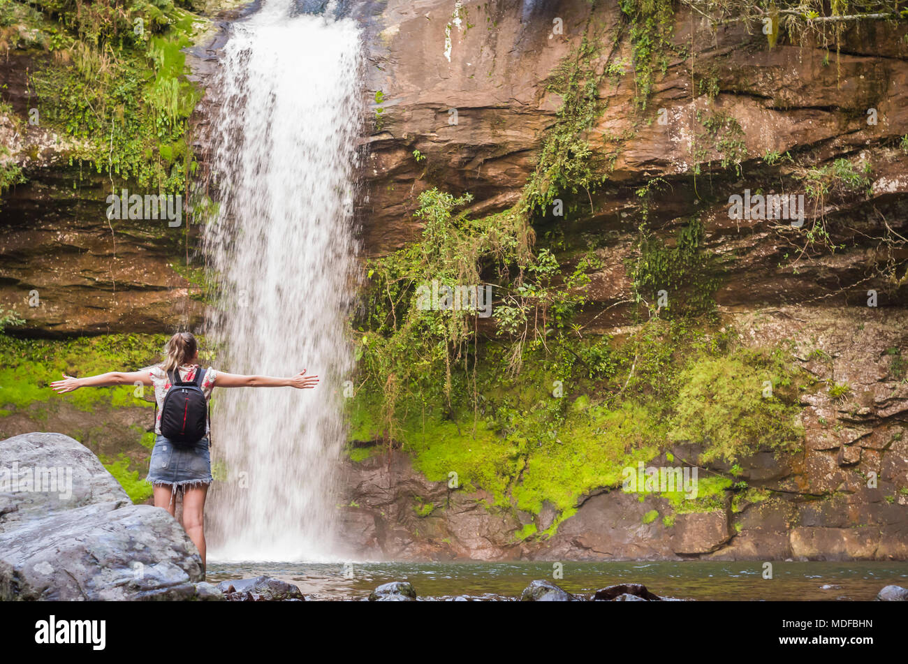 A waterfall to relax Stock Photo - Alamy