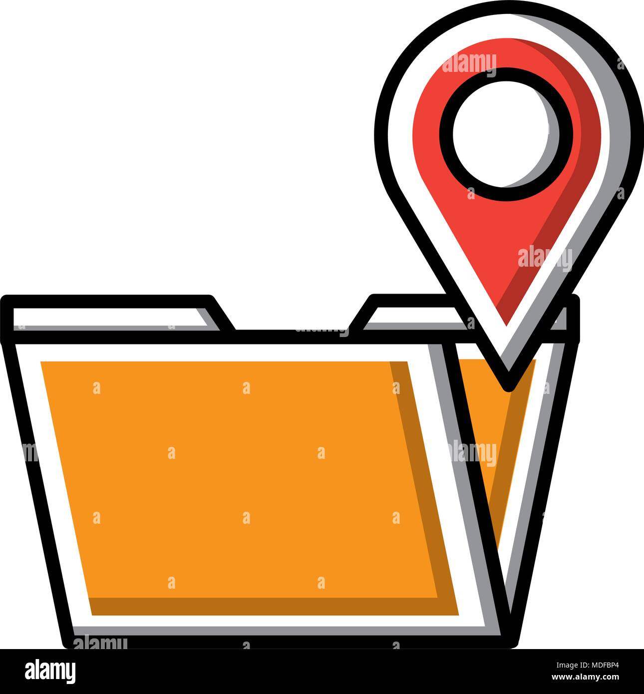 folder data digital pointer map location Stock Vector Image & Art - Alamy