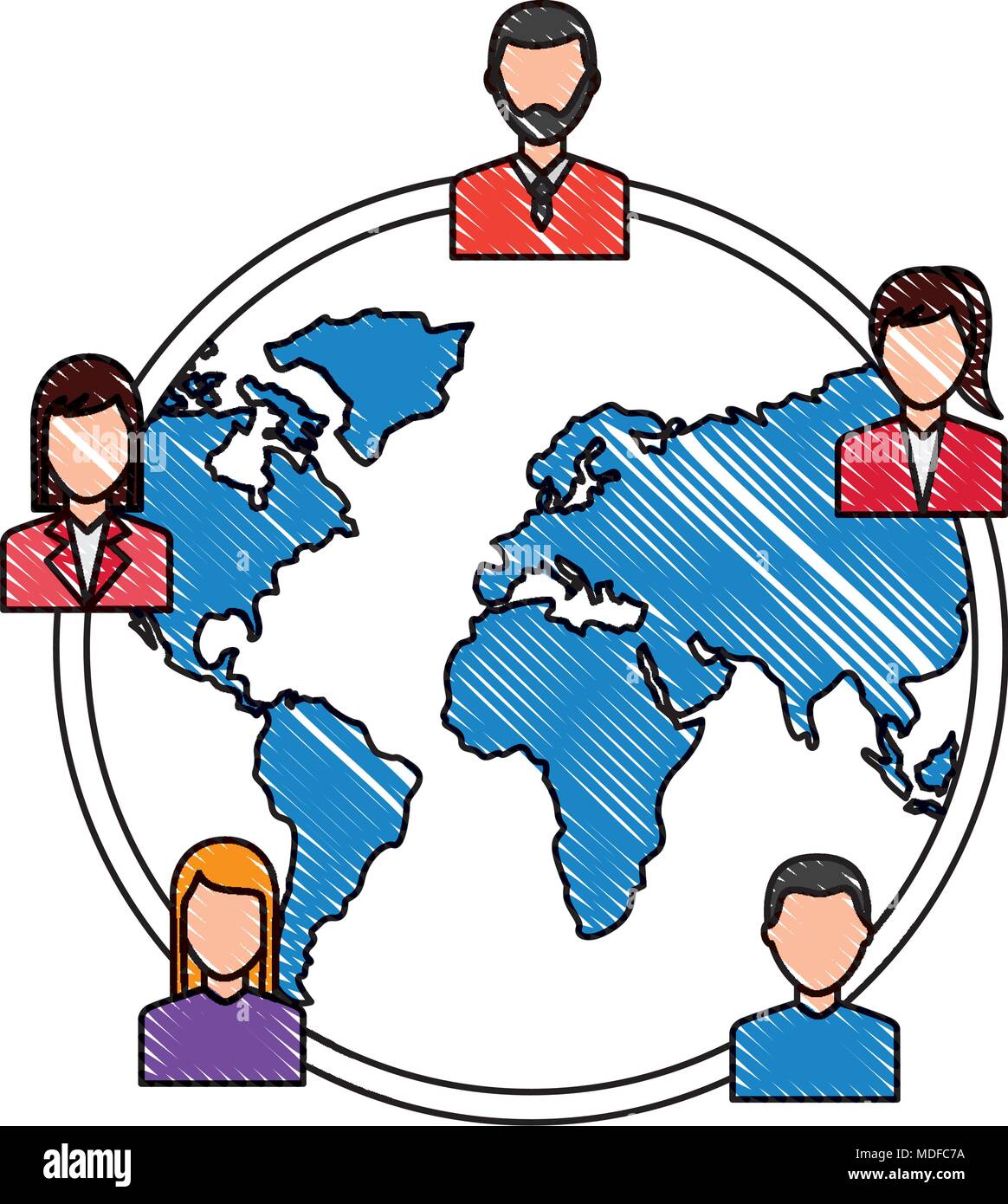 world social media people community interacting Stock Vector Image ...