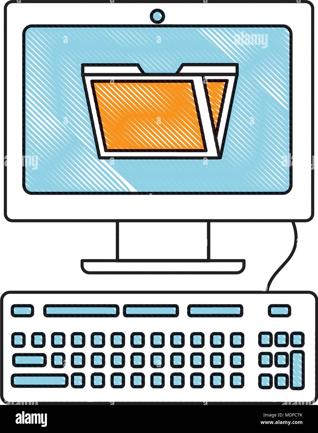 computer keyboard folder data digital Stock Vector Image & Art - Alamy
