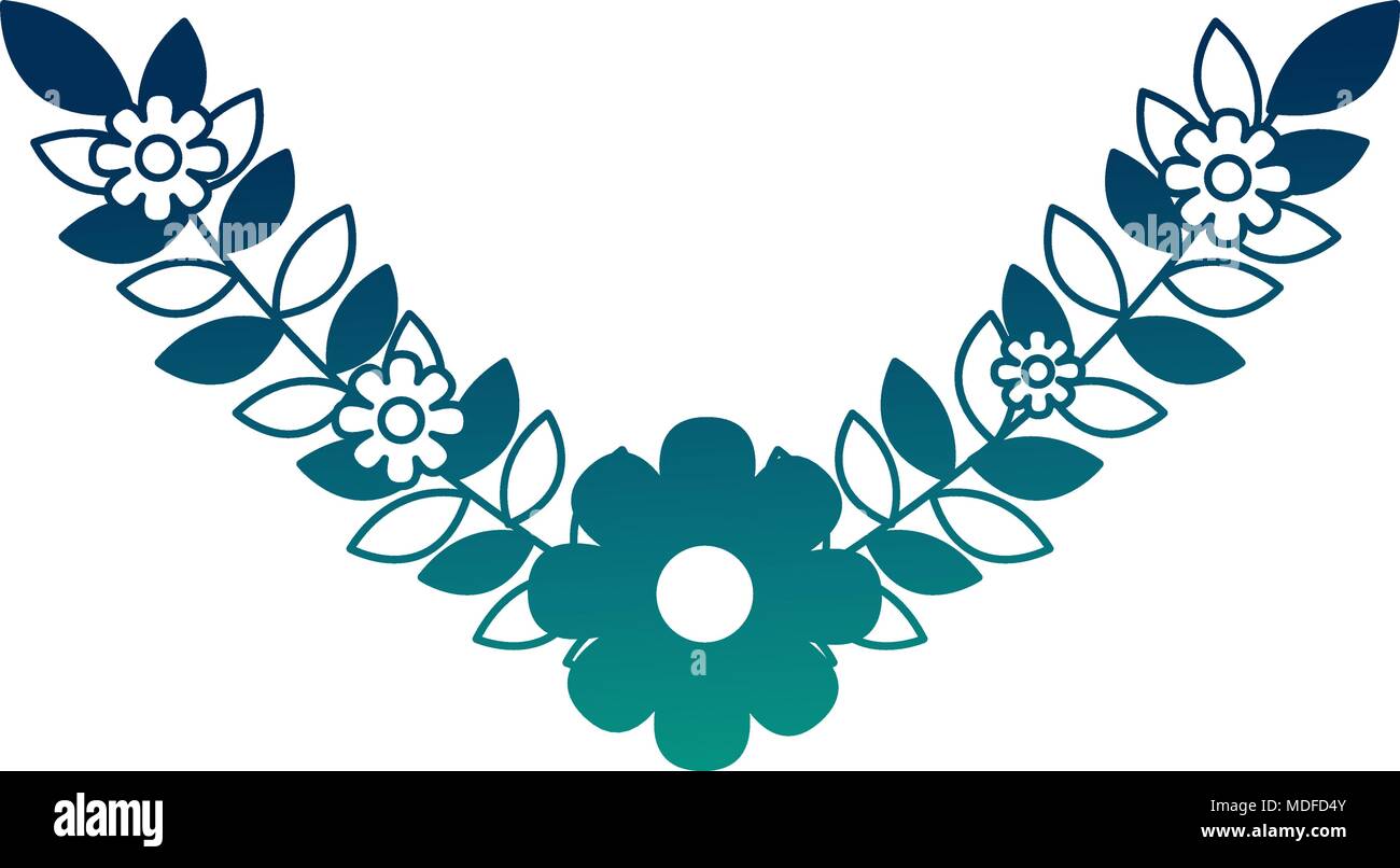 cute flower branch leaves nature Stock Vector Image & Art - Alamy