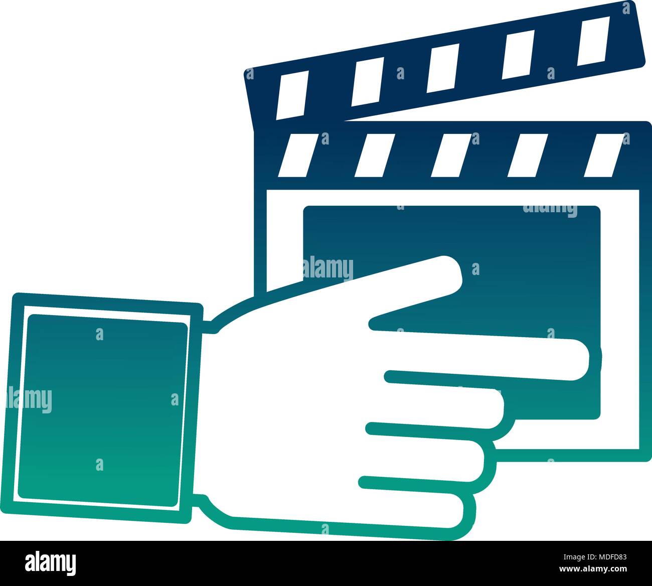 hand pointing film clapper movie Stock Vector Image & Art - Alamy