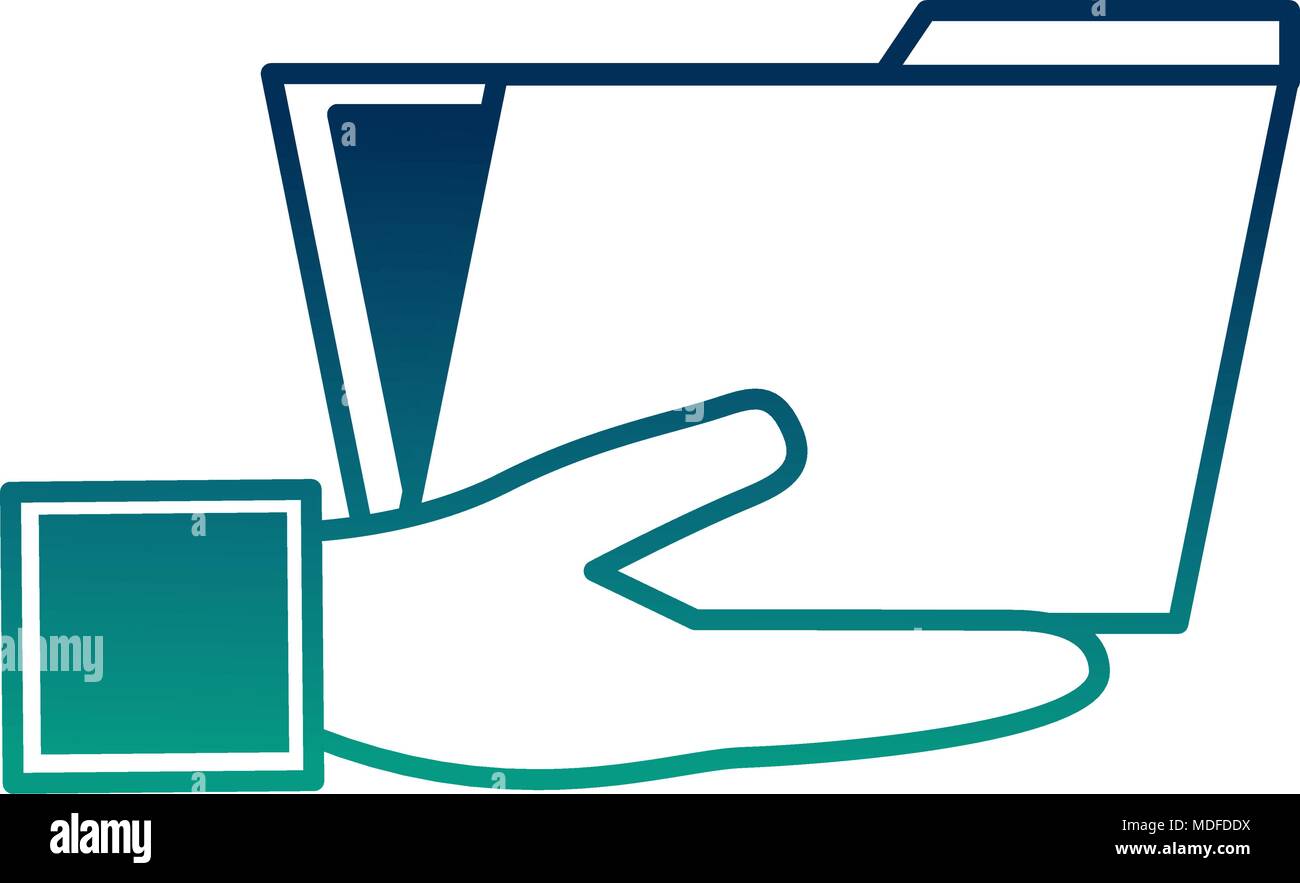 Human hand file folder Stock Vector Images - Alamy