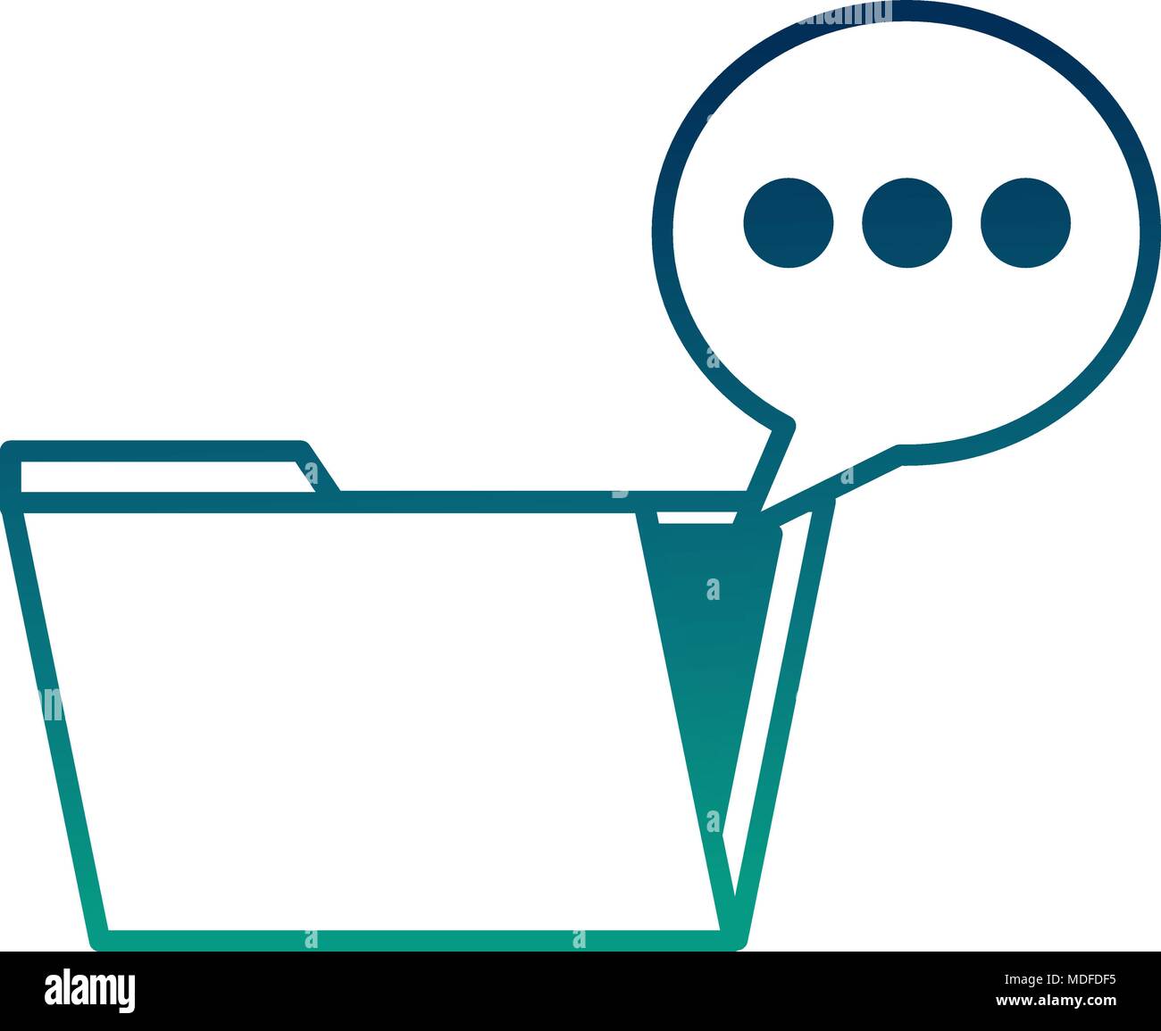 folder document file and speech bubble Stock Vector Image & Art - Alamy
