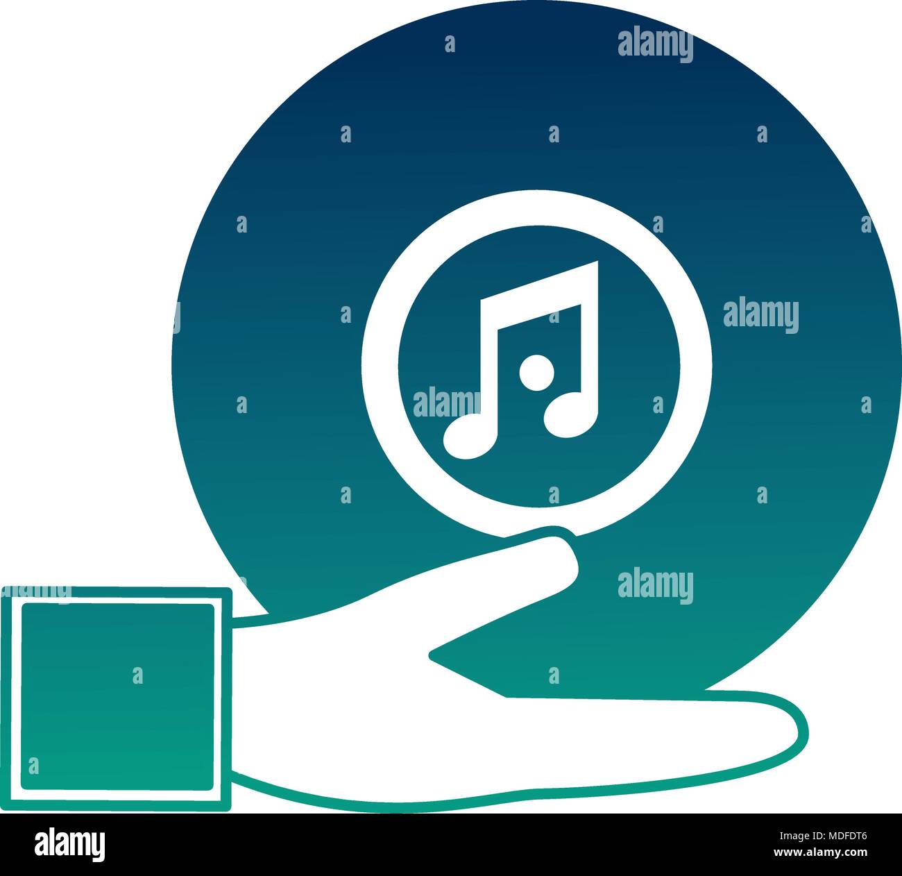 hand holding vintage vinyl music Stock Vector Image & Art - Alamy
