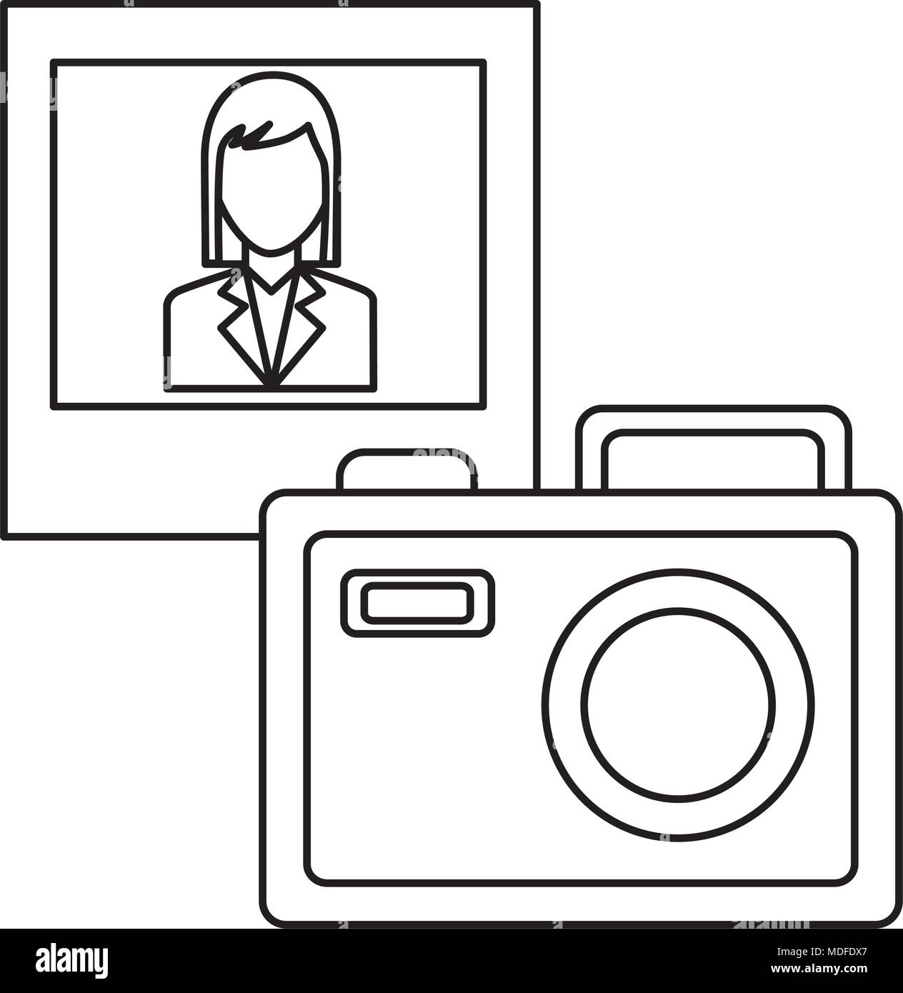 photo camera and woman picture Stock Vector Image & Art - Alamy