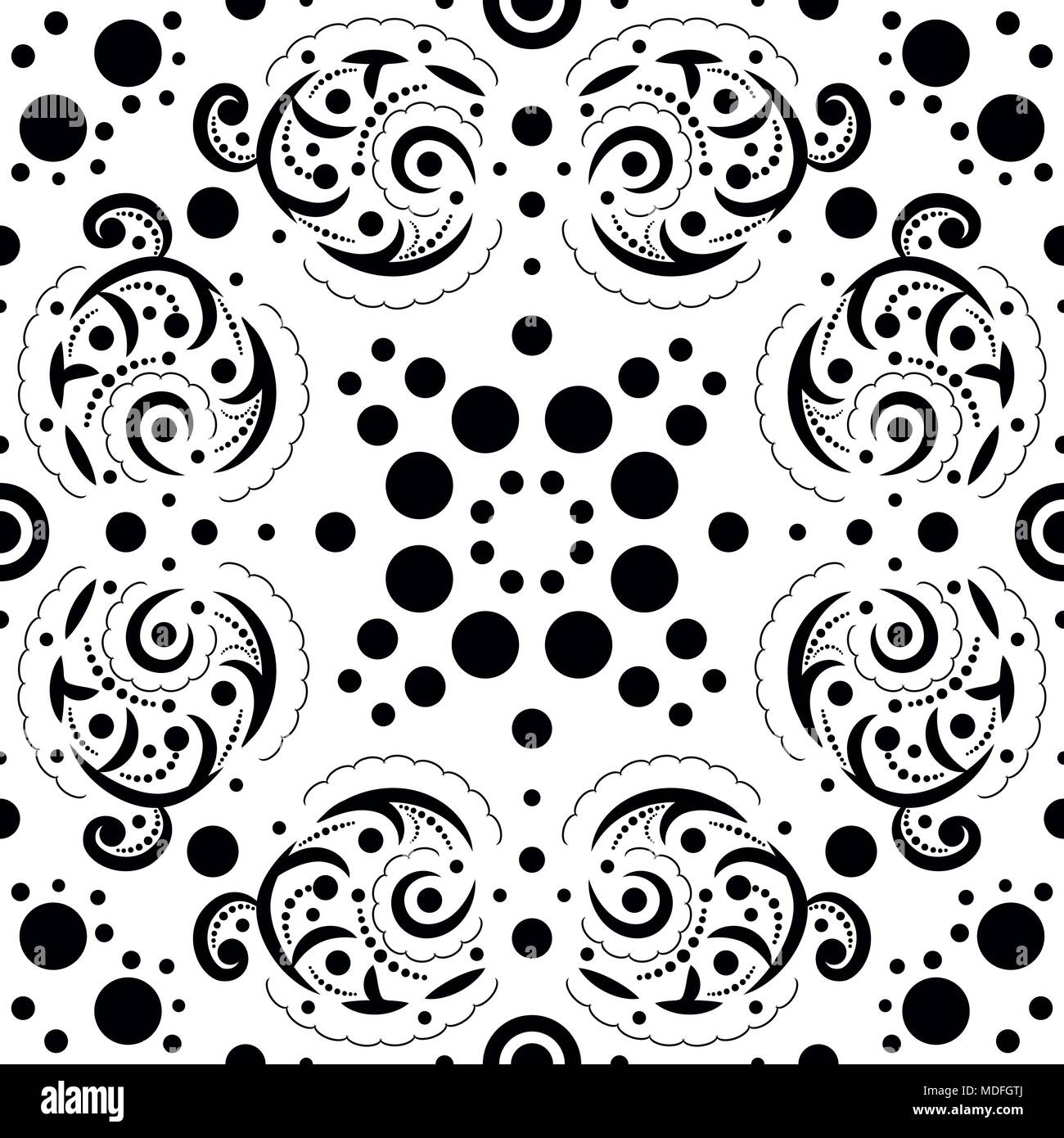 Fabric pattern seamless black Stock Vector Images - Alamy
