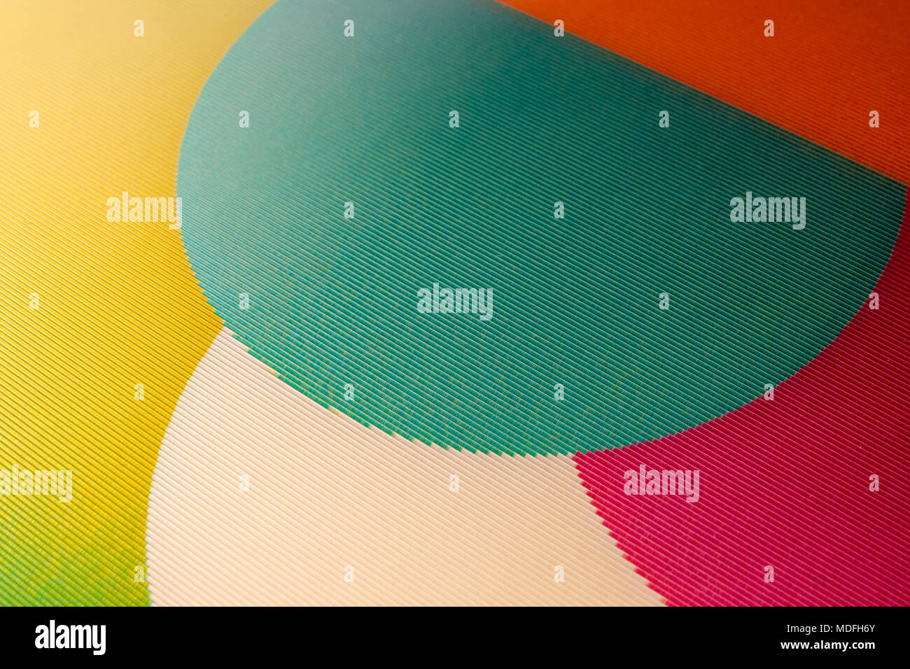 Abstract closeup of circles, curves and geometry from a holographic ...