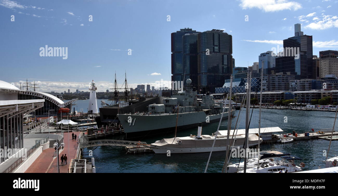 Sydney, Australia - Oct 07, 2017. HMAS Vampire moored in Darling ...