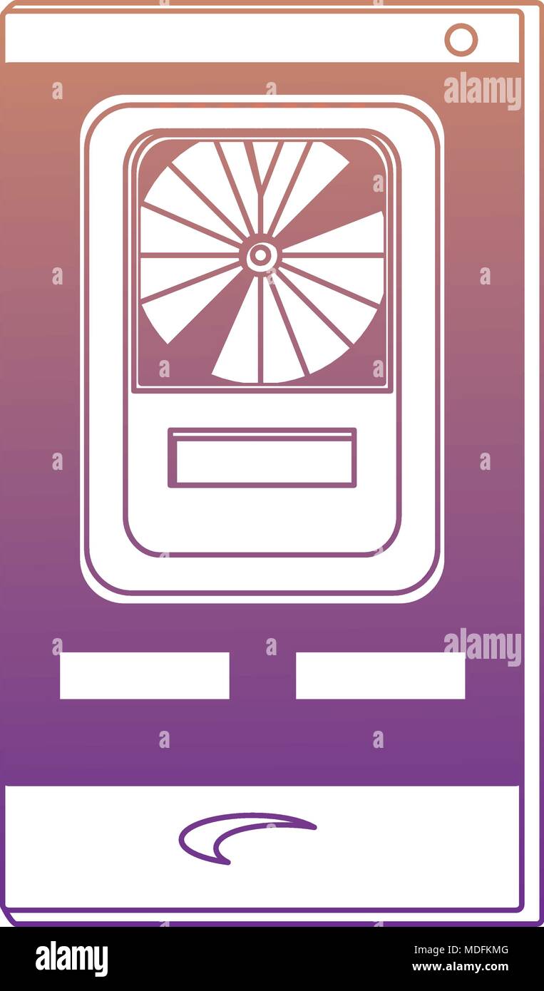 cellphone with Wheel of Fortune Slots icon over white background ...