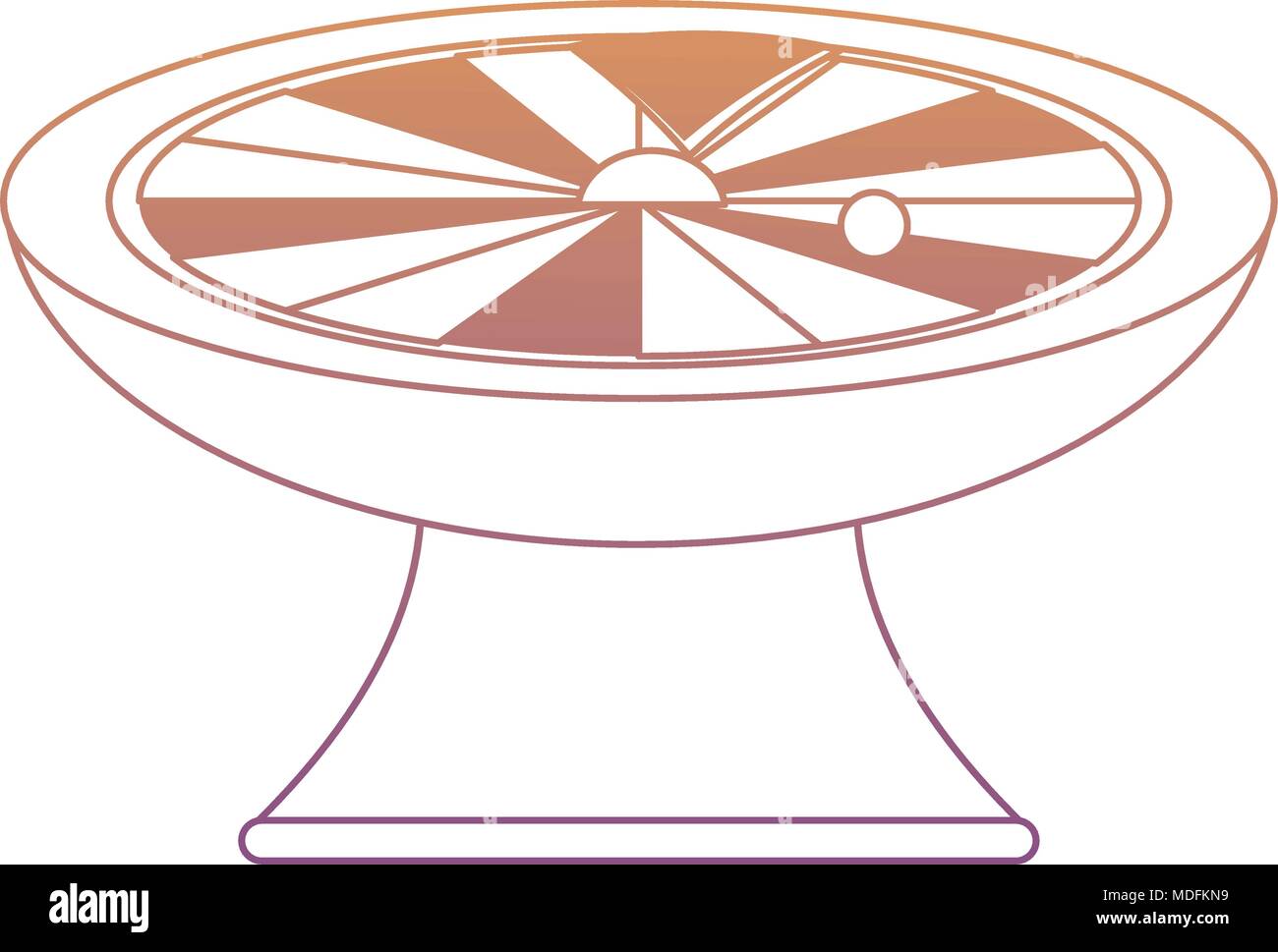 Roulette Wheel icon over white background, colorful design. vector ...