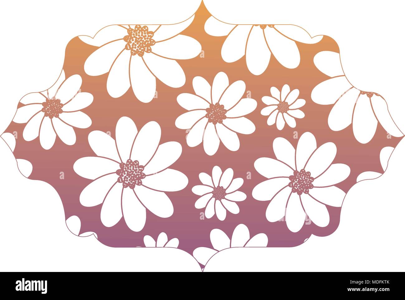 colorful arabic frame with beautiful flowers design. vector ...