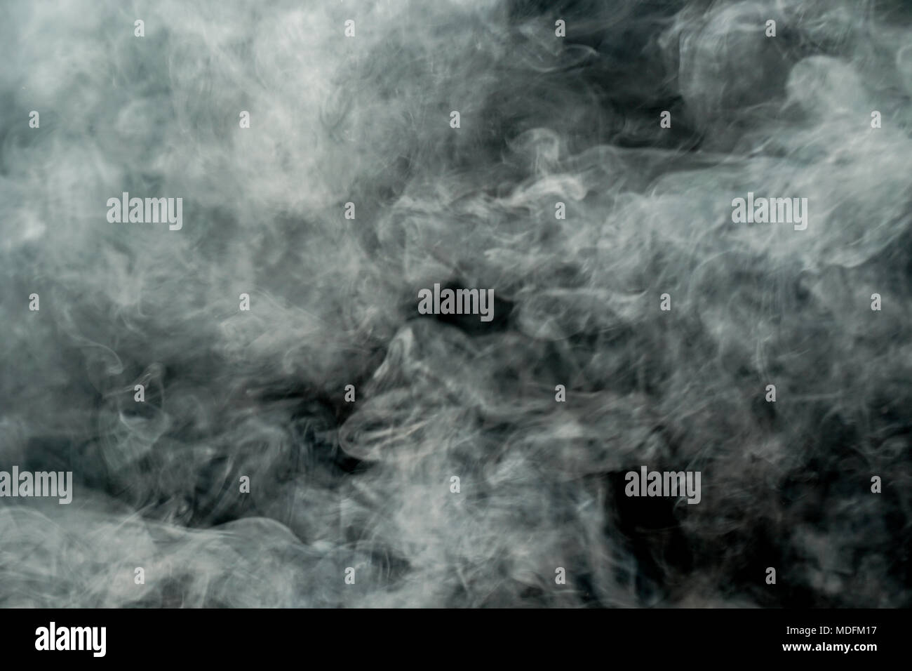 Abstract White smoke isolated on black background. Abstract smog clouds ...