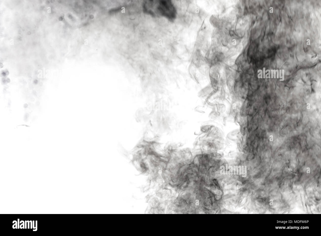 Abstract of black smoke on white background. Abstract smog background ...