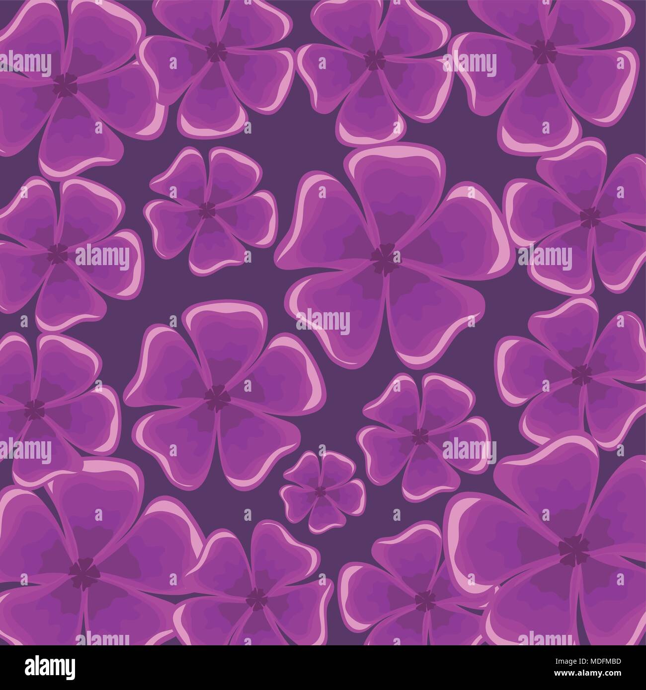 purple tropical flowers background, colorful design. vector ...