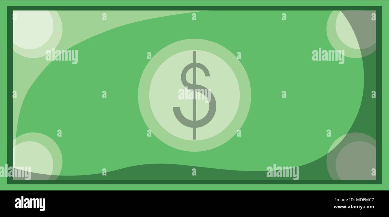 money bill icon over white background, colorful design. vector ...