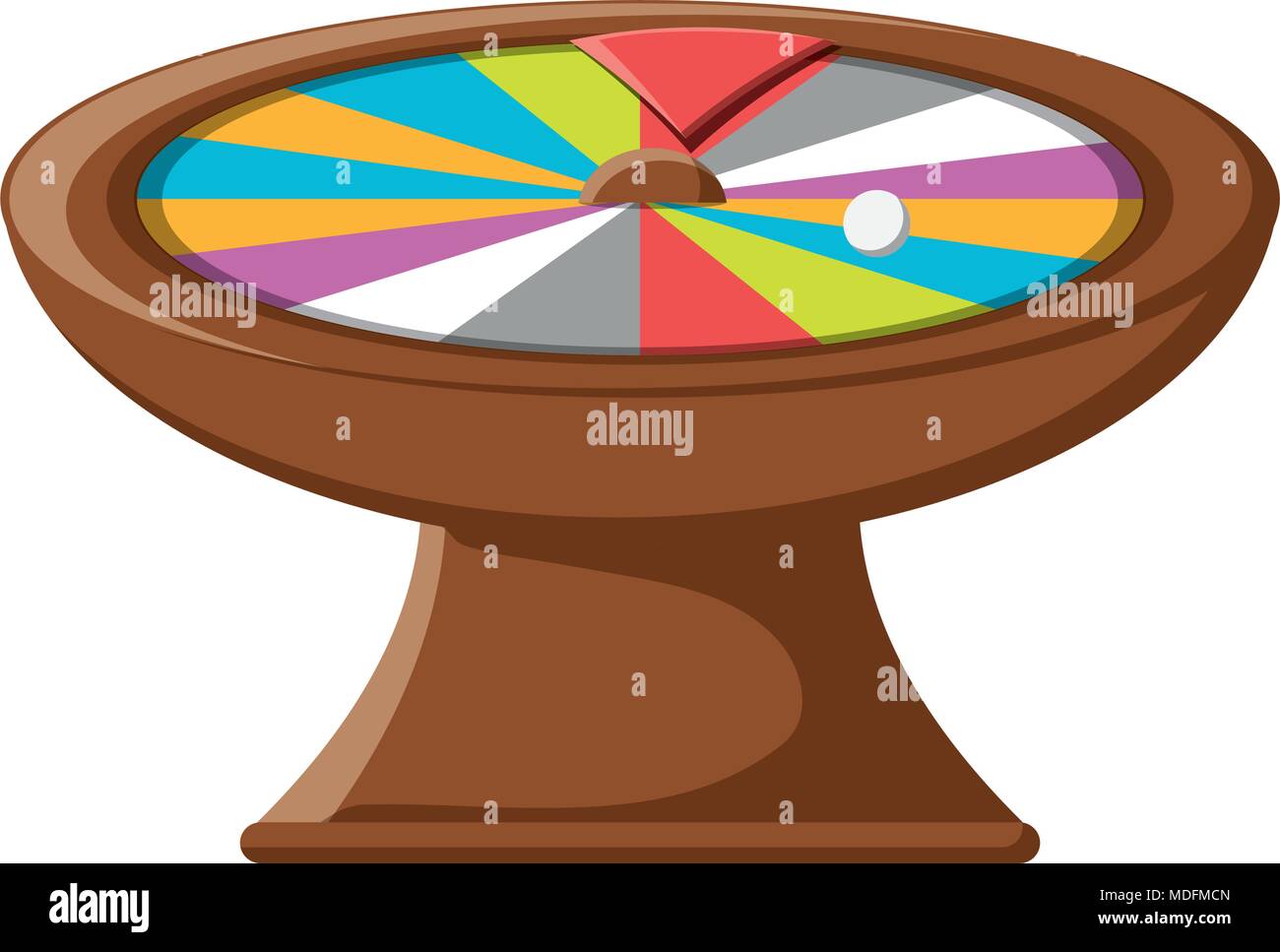 Roulette Wheel icon over white background, colorful design. vector ...
