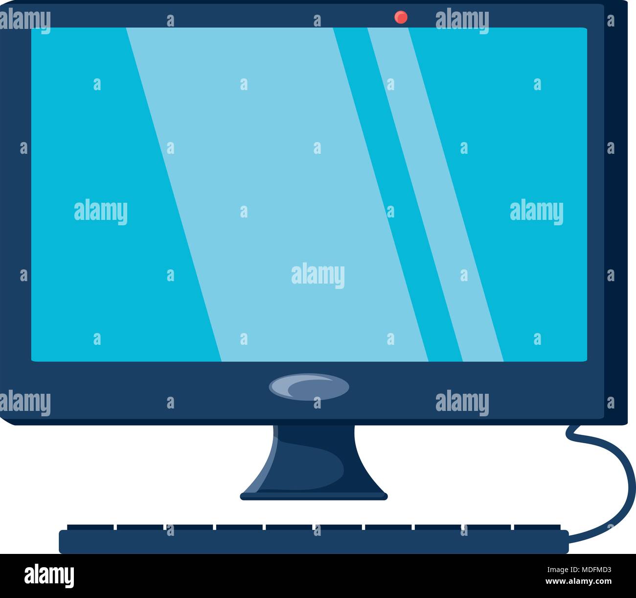 computer with keyboard icon over white background, colorful design ...