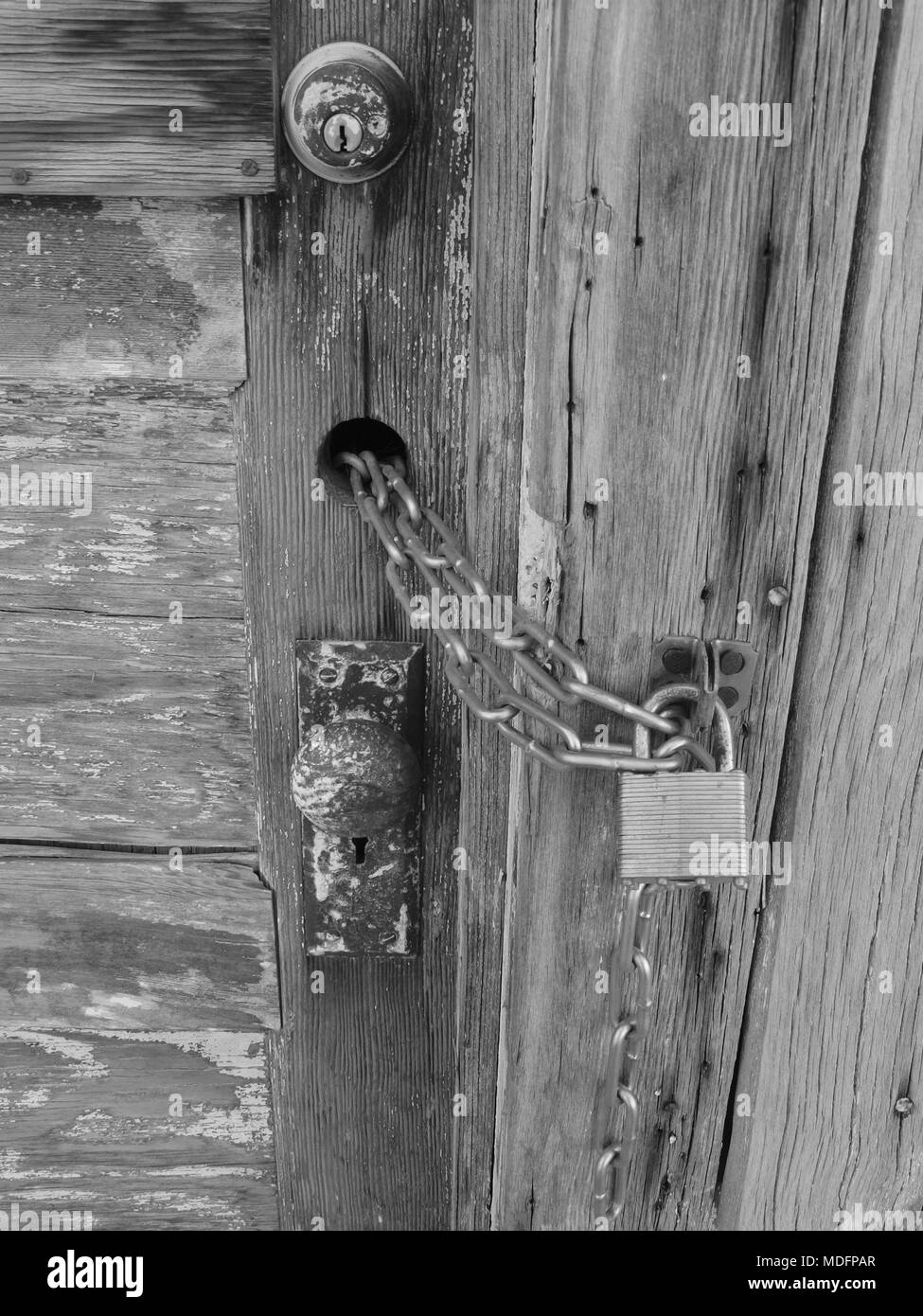 Old weathered door peeling Black and White Stock Photos & Images - Alamy