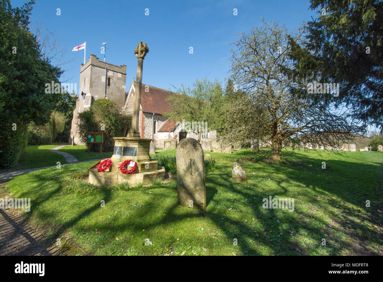 St. Mary's Church in the charming village of Selborne in Hampshire, UK ...