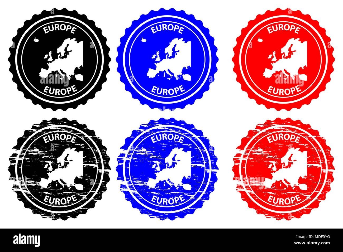 Europe - rubber stamp - vector, Europe continent map pattern - sticker ...
