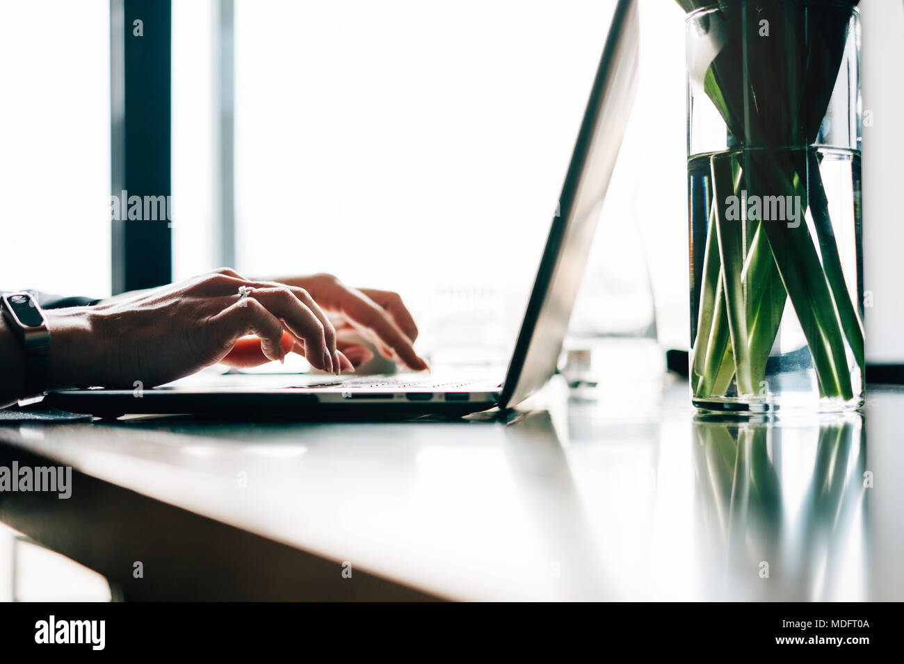 Typing laptop hi-res stock photography and images - Alamy