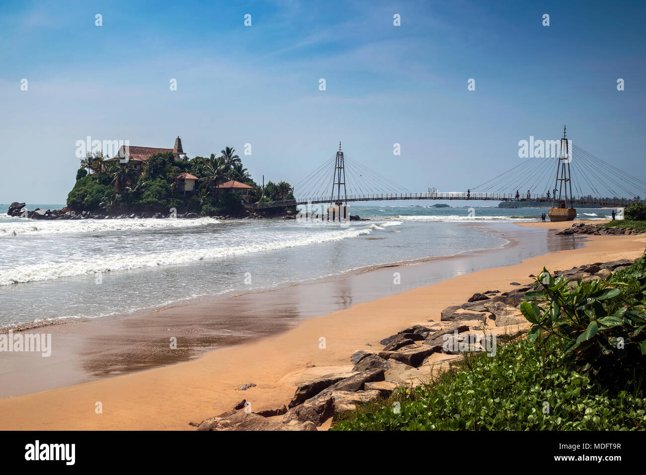 Paravi Devi Buddhist temple at Pigeon Island, Matara, Southern Province ...