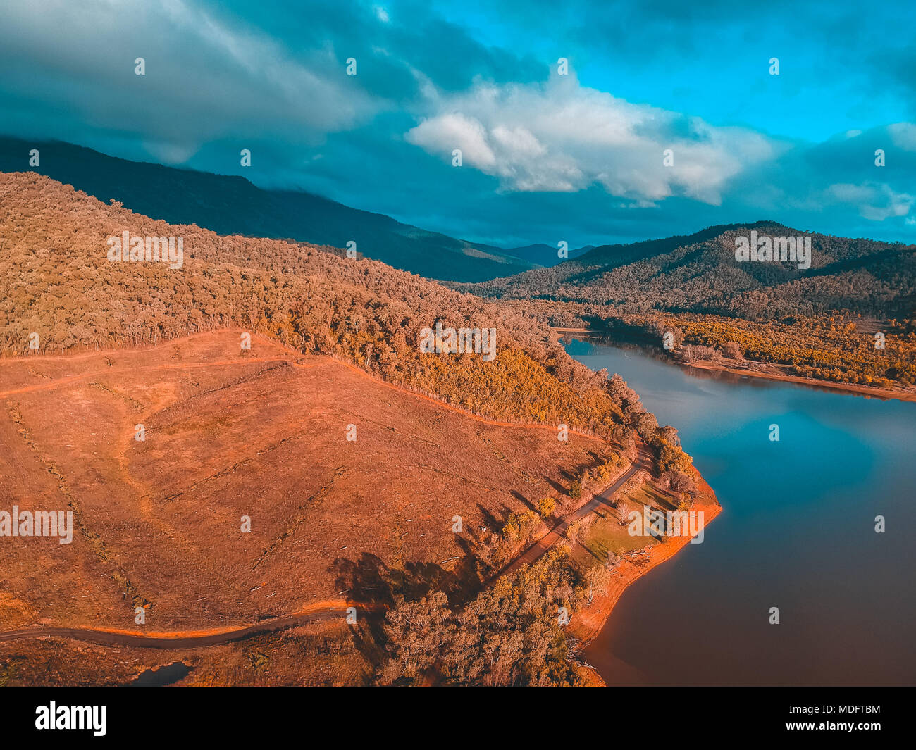 Buffalo river and mountains, Victoria, Australia Stock Photo - Alamy