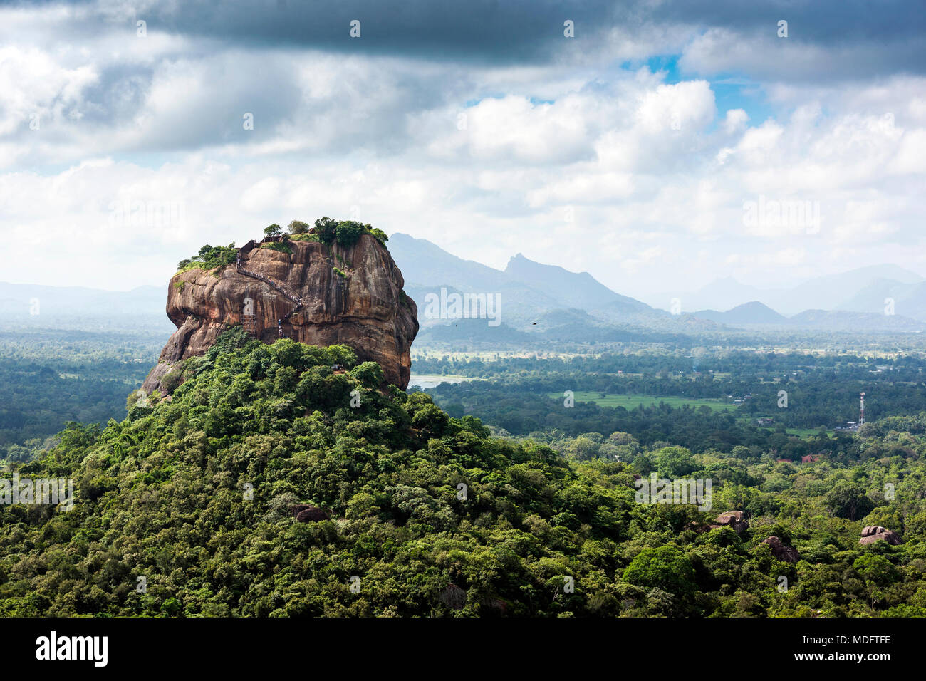 Lion rock, Dambulla, Matale District, Central Province, Sri Lanka Stock ...