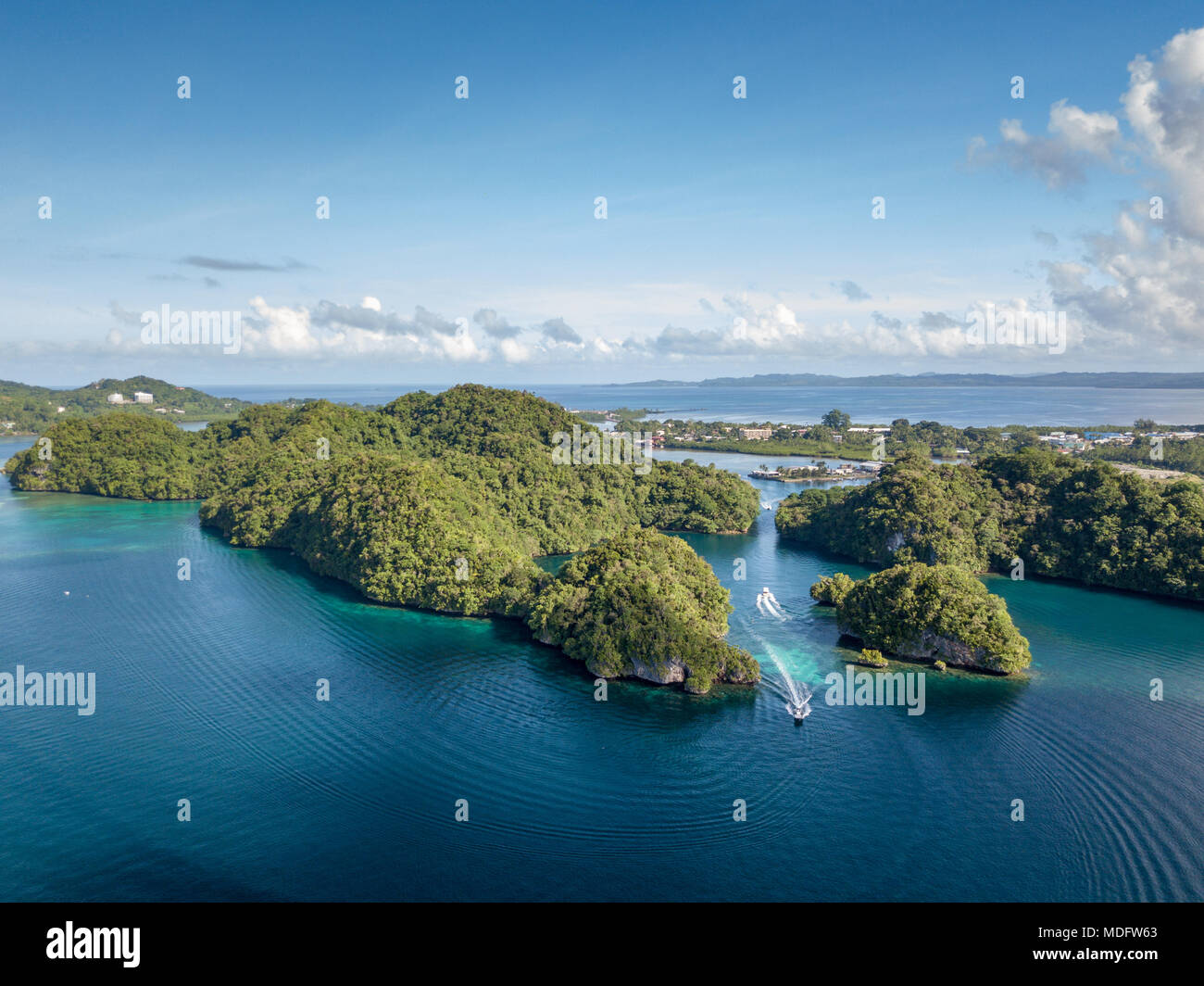 Aerial view of Palau Stock Photo - Alamy
