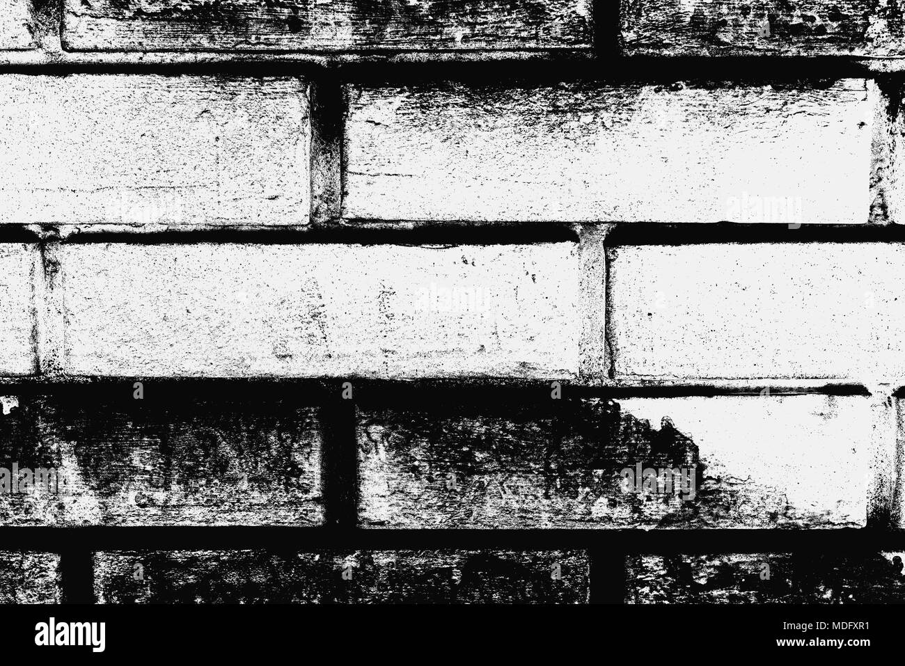 Black and white brick wall pattern as background. Texture of bricks ...