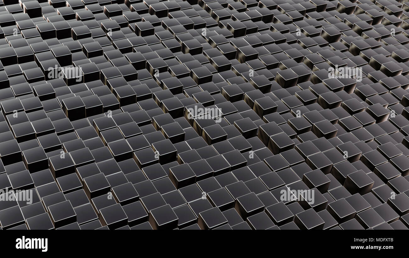 Cubes array in repeating pattern, abstract 3d rendering illustration of ...