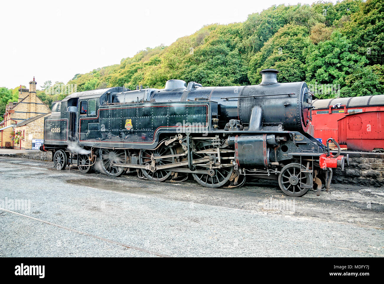 A Steam Locomotive Stock Photo - Alamy