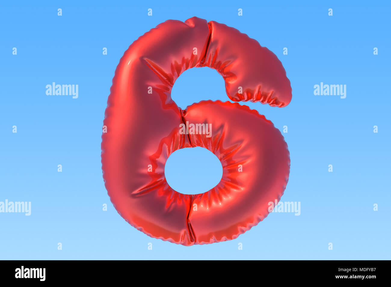 6 number balloon hi-res stock photography and images - Alamy