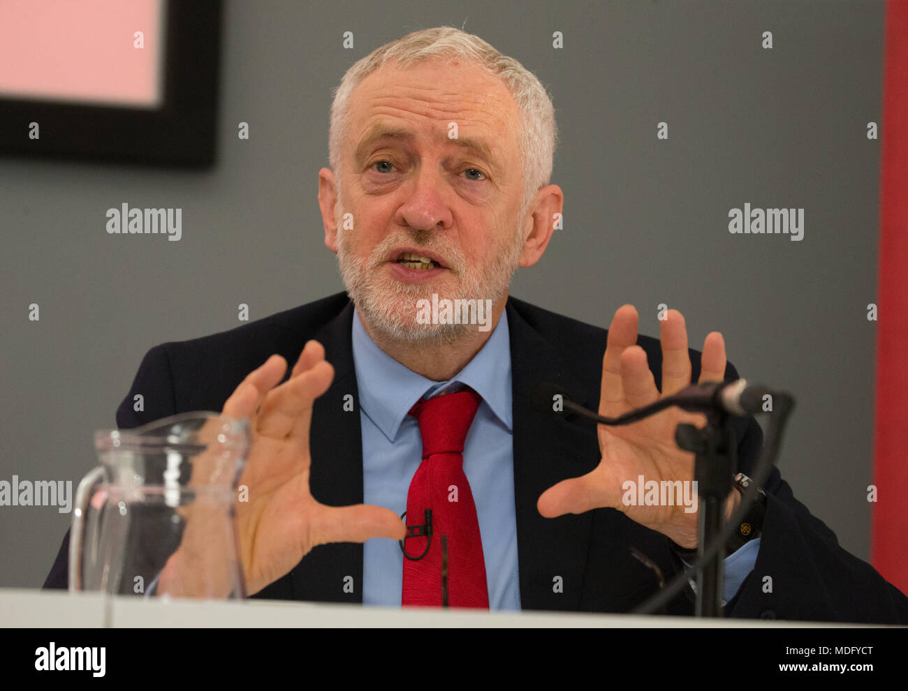 Labour Leader, Jeremy Corbyn, launches Labour's plans to help with the ...