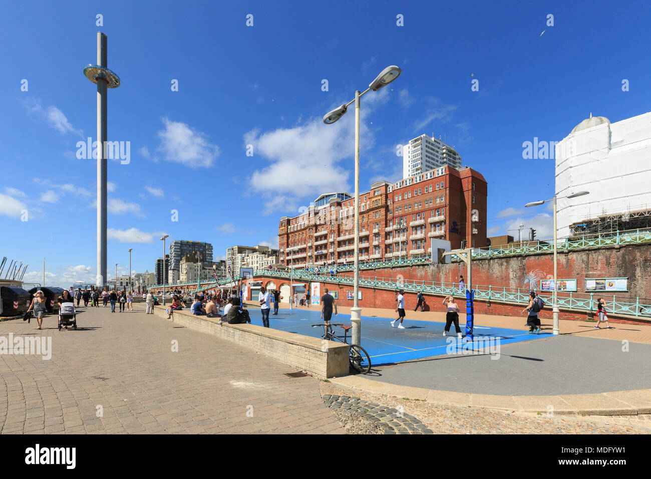Brighton, United Kingdom - AUGUST 1, 2017: tourists admire the amazing ...