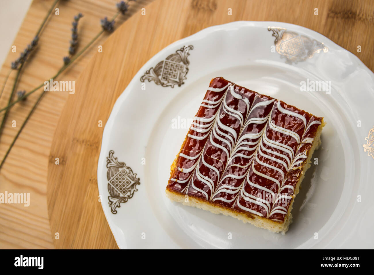 Balkan Dessert Trilece Sponge Cake Pudding made with Three Milk Stock ...