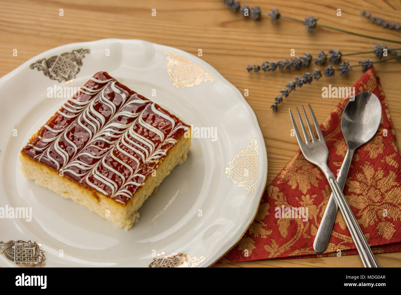 Balkan Dessert Trilece Sponge Cake Pudding made with Three Milk Stock ...