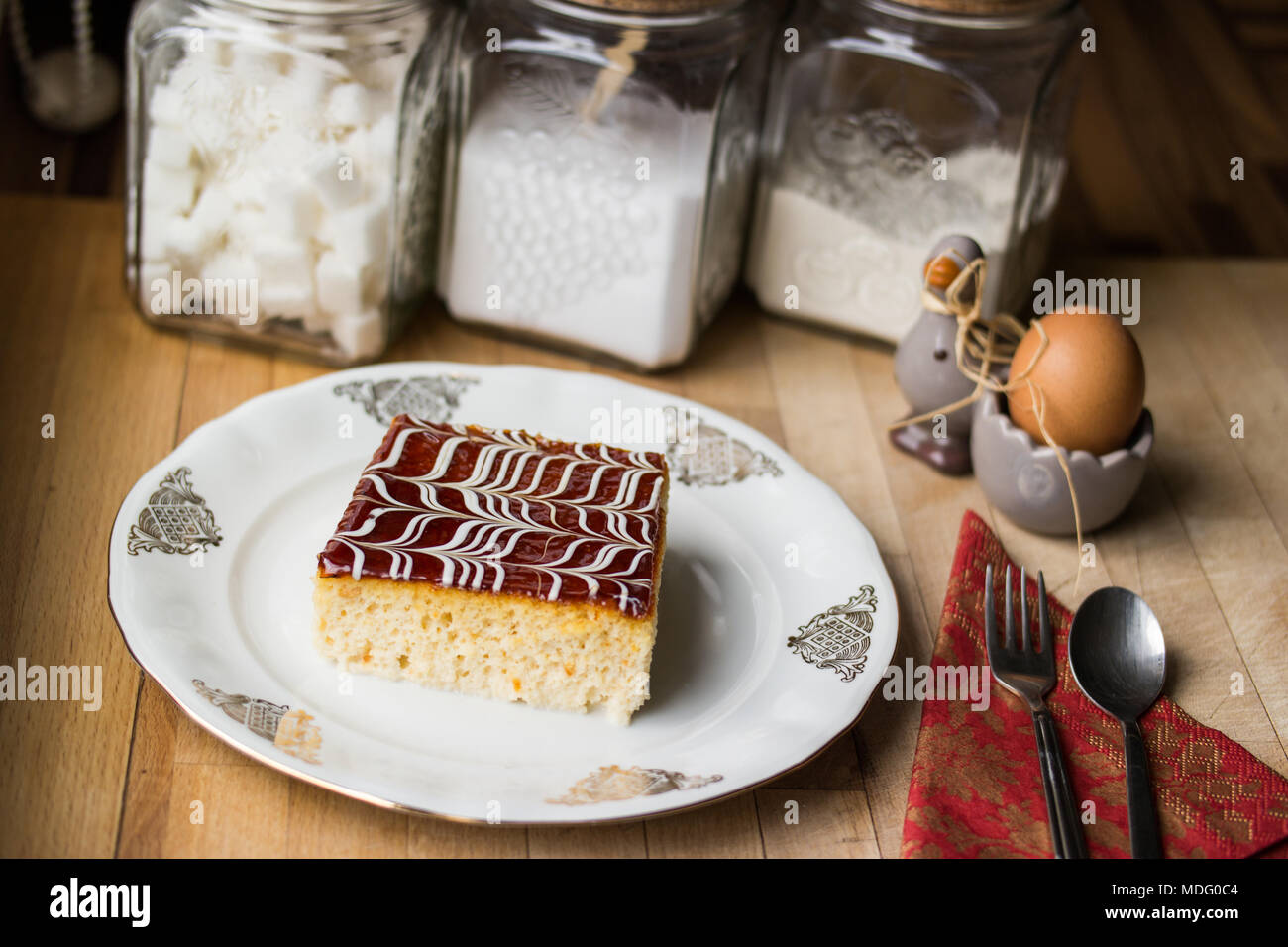 Trilece three milk cake hi-res stock photography and images - Alamy