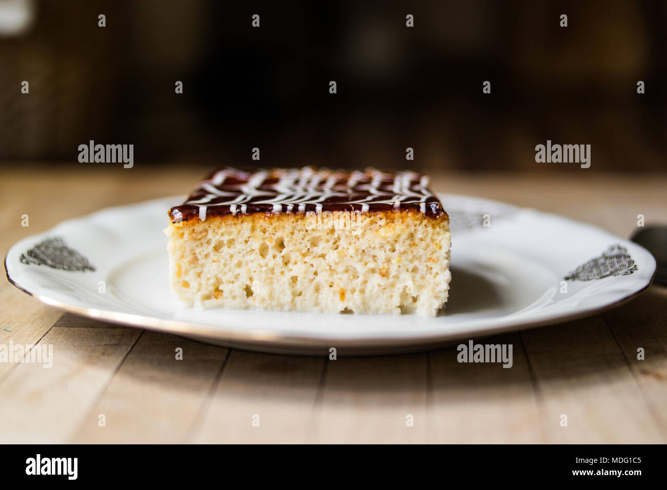 Balkan Dessert Trilece Sponge Cake Pudding made with Three Milk Stock ...